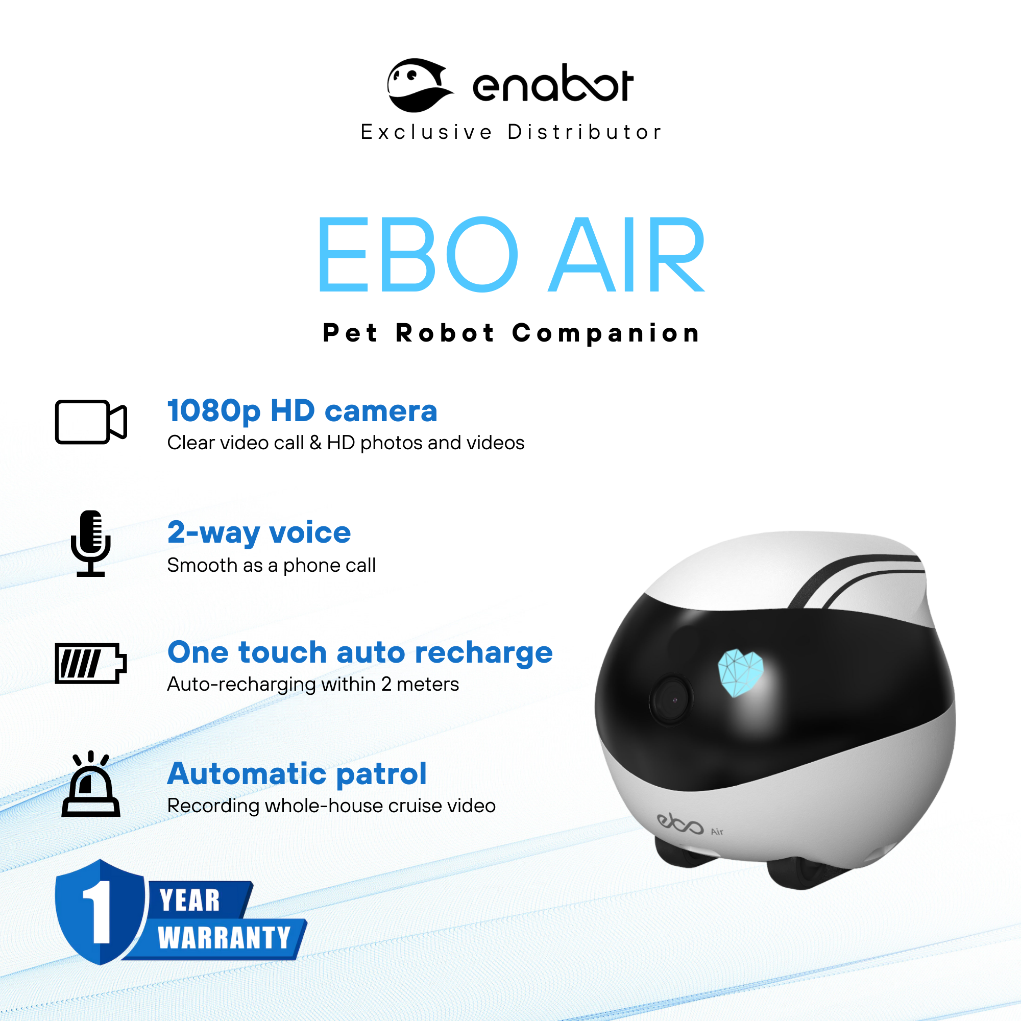 EBO Air 2 (White/Blue/Pink) – Enabot Singapore