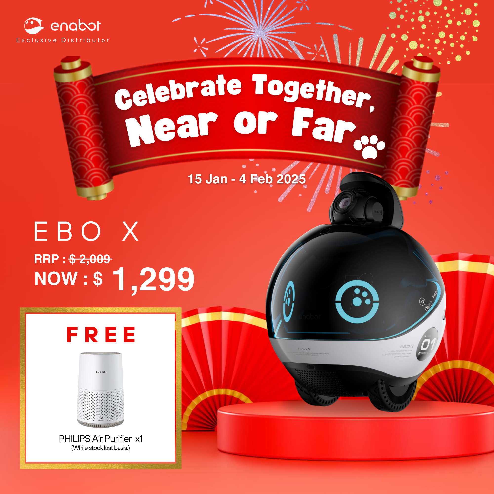 EBO X family robot companion – Enabot Singapore