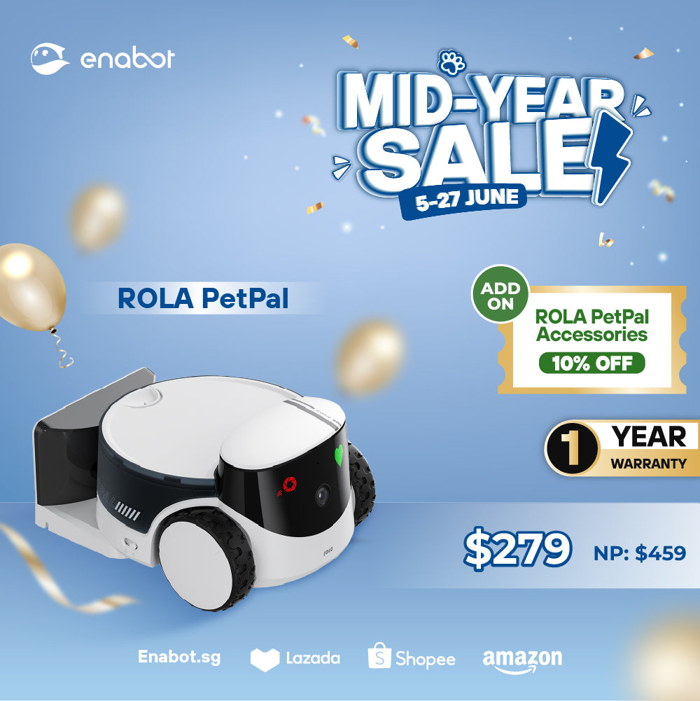 Rola PetPal - Robot for Cats and Dogs – Enabot Singapore