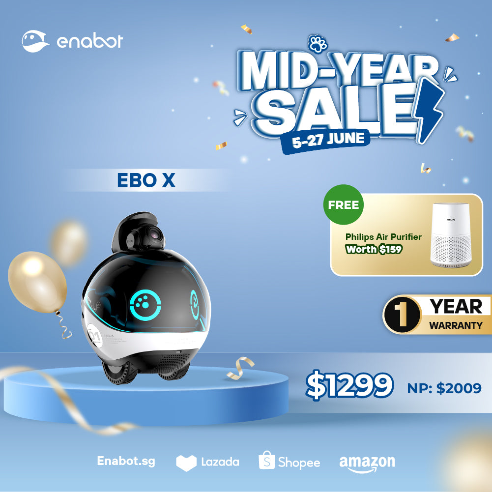 EBO X family robot companion – Enabot Singapore