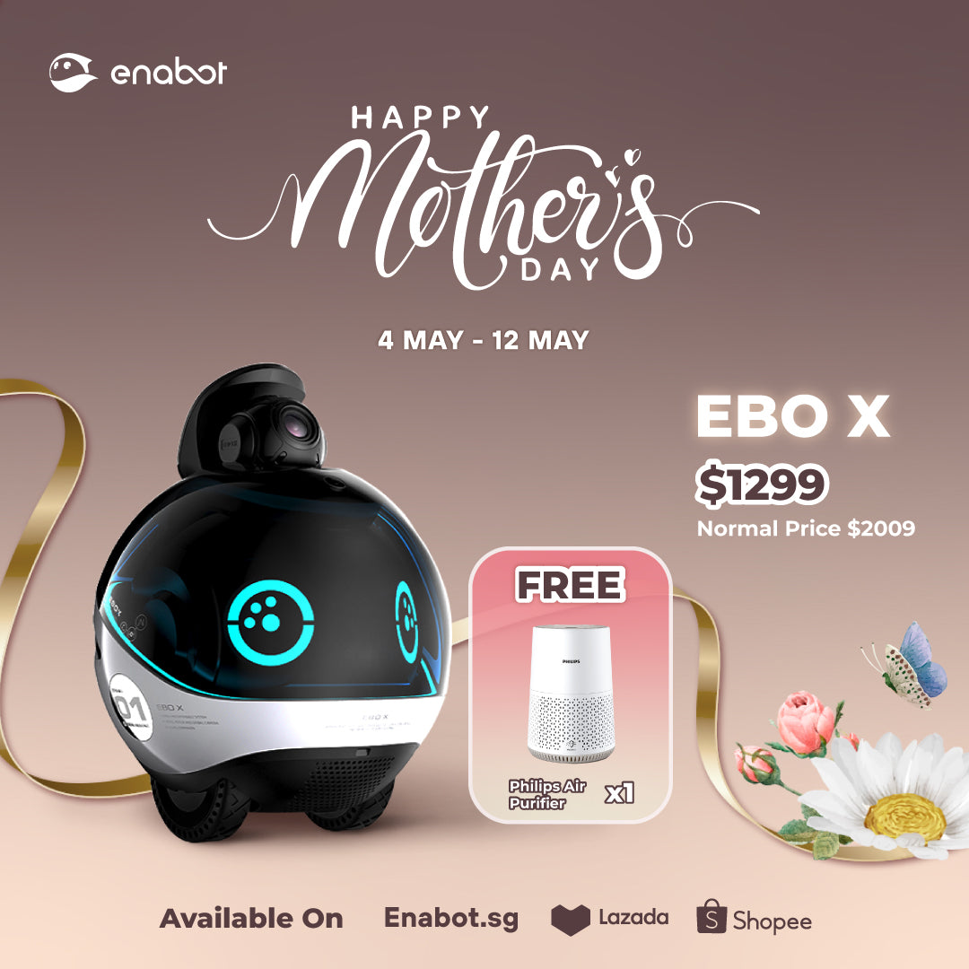 Enabot EBO X Smart Home Companion Robot with Alexa Built-in. – Enabot Singapore